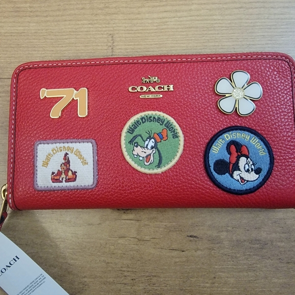 Coach | Bags | Disney X Coach Accordion Zip Wallet With Patches | Poshmark